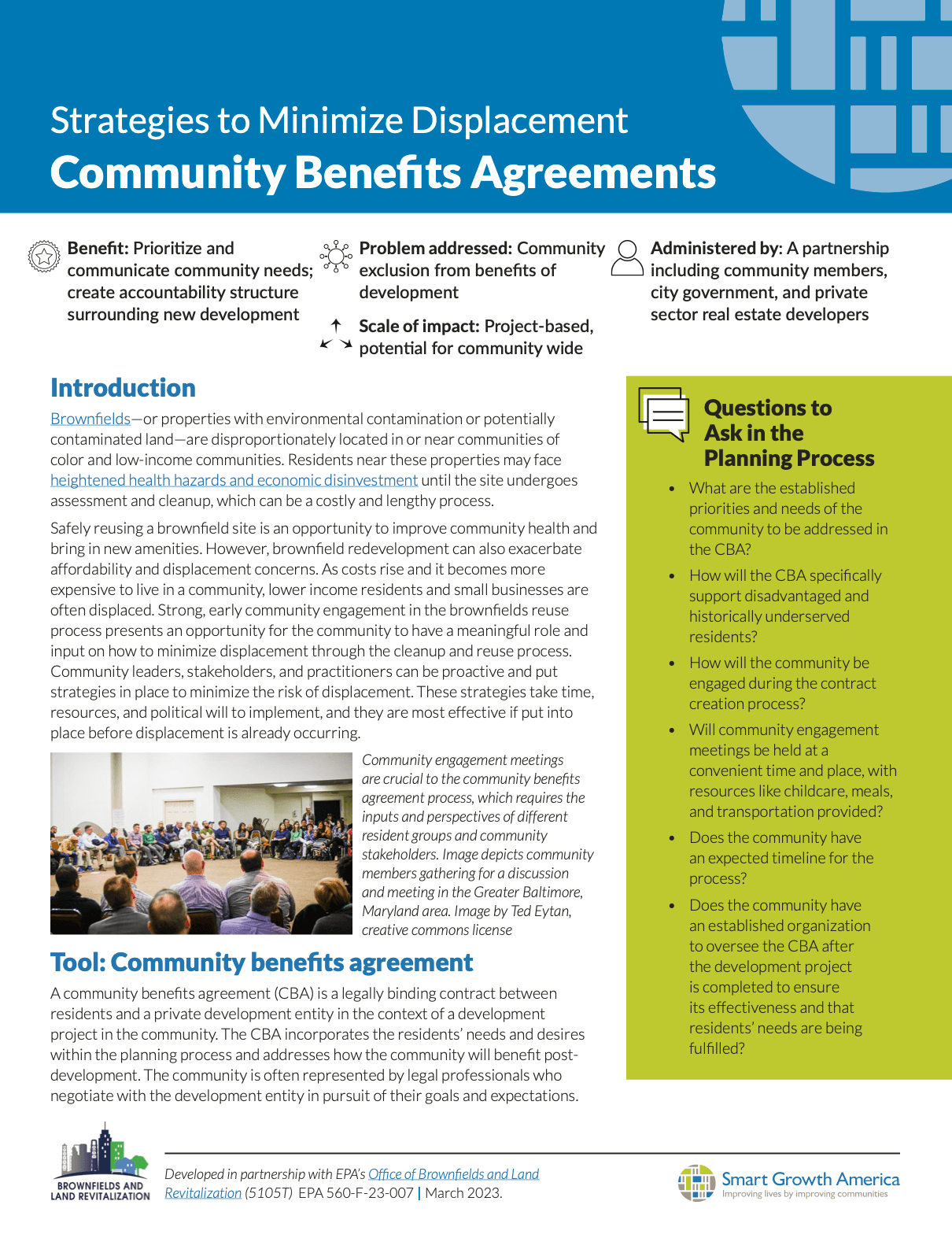 Strategies to Minimize Displacement: Community Benefits Agreements ...