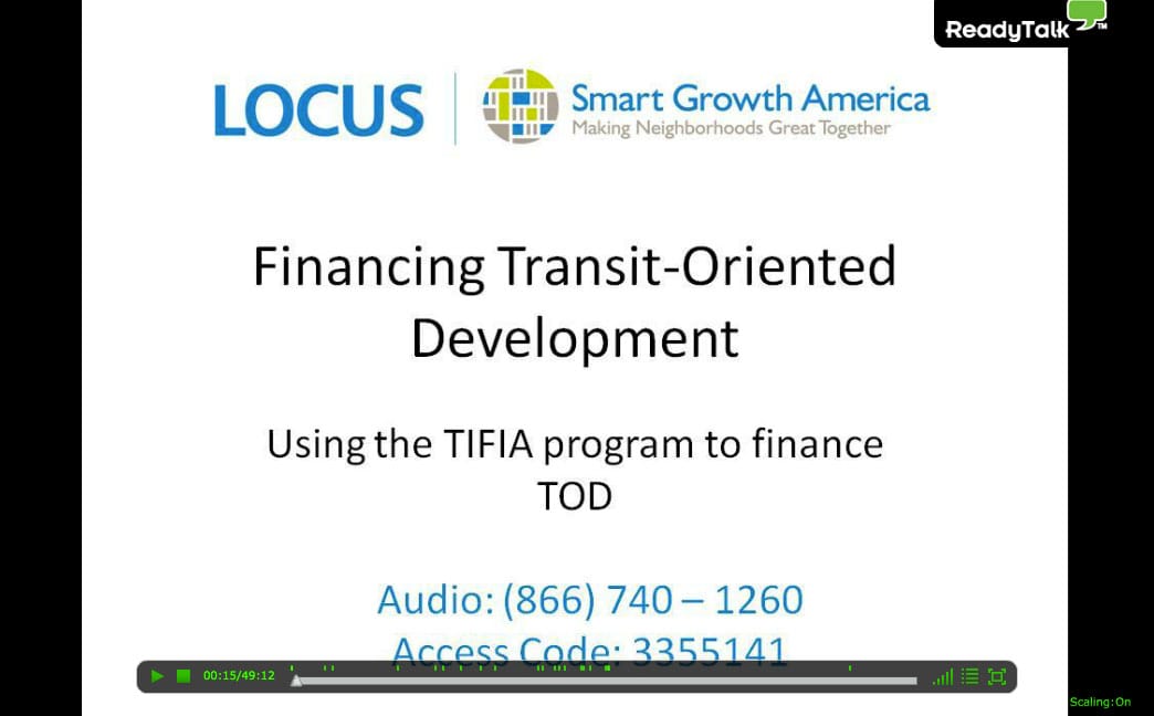 Financing Transit Oriented Development: Using the TIFIA Program to ...
