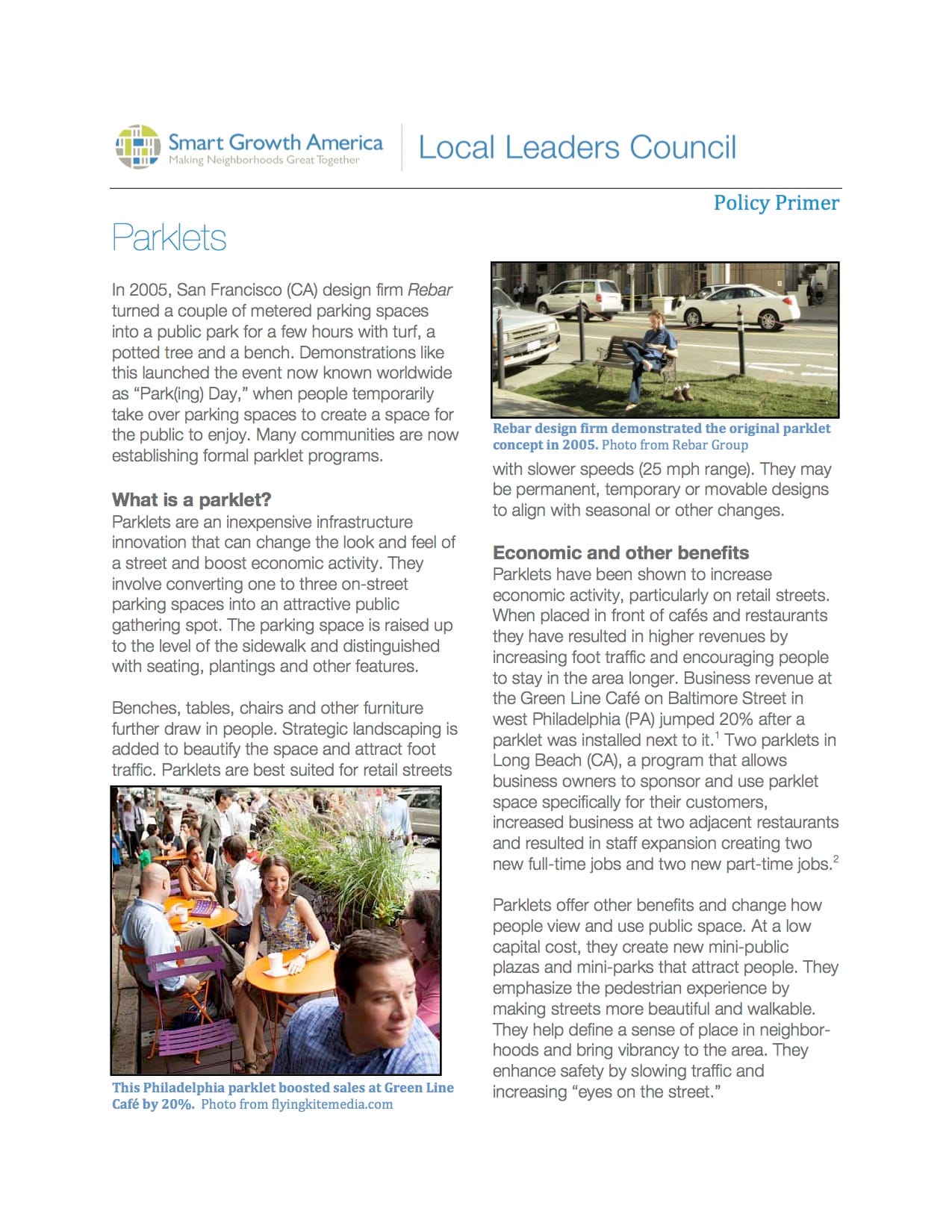 Parklets Policy Toolkit - Smart Growth America