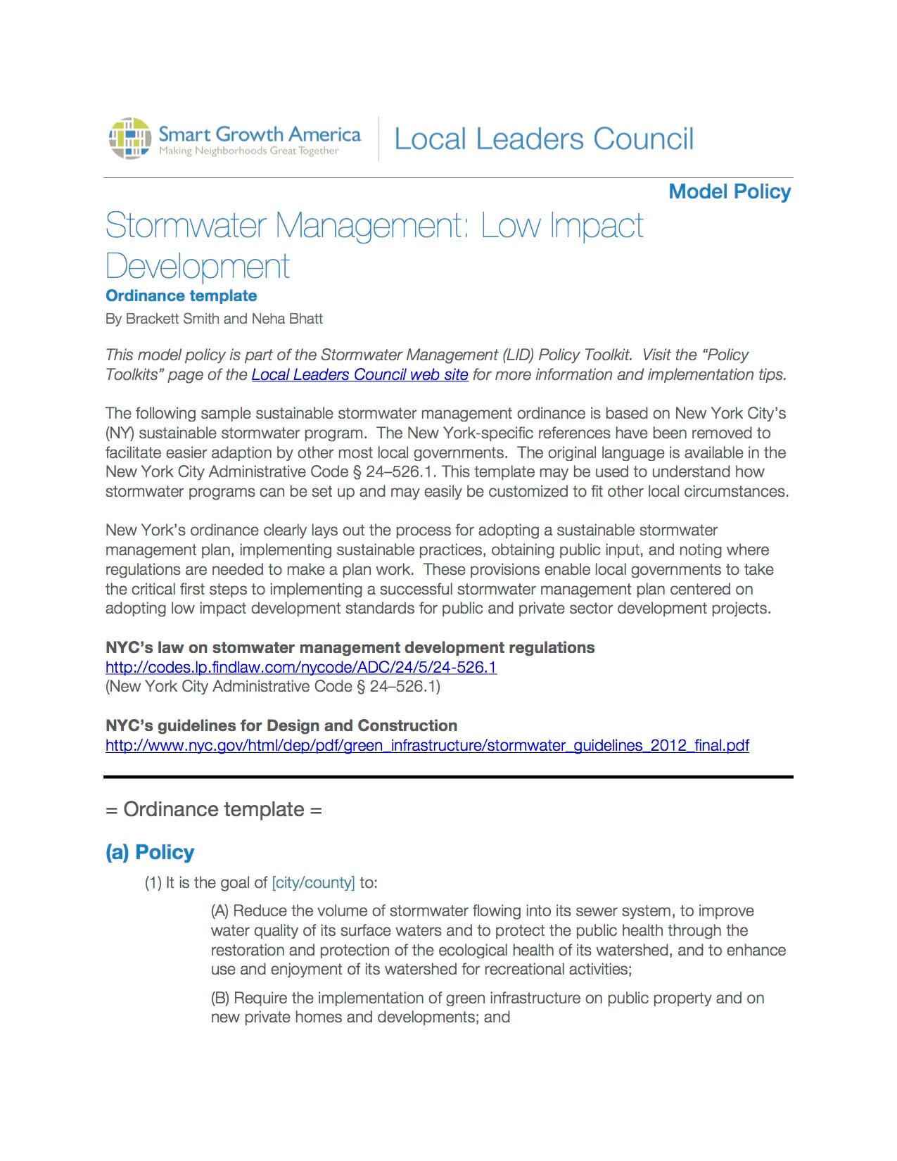 Stormwater Management | New York, NY - Smart Growth America