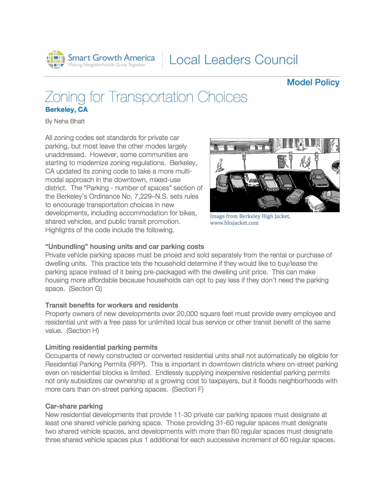 Zoning for Transportation Choices | Berkeley, CA - Smart Growth America