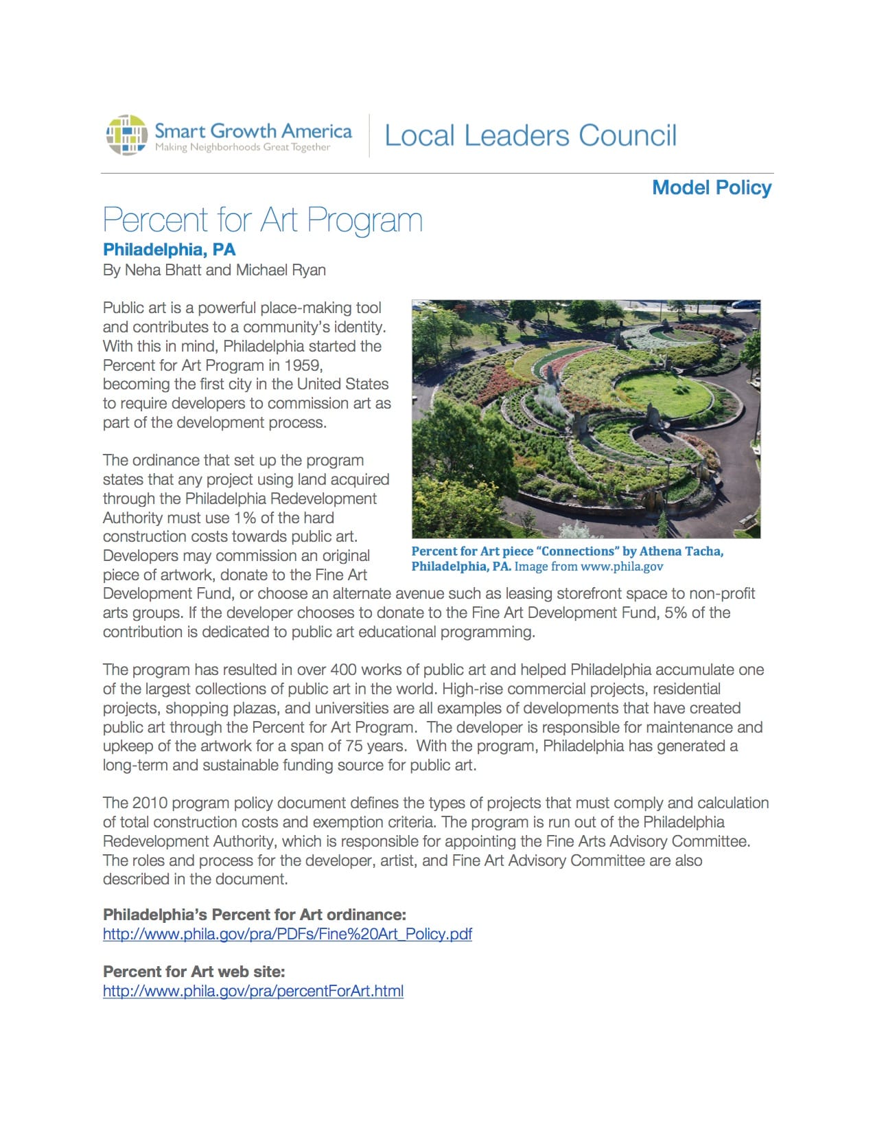 Percent for Art Program | Philadelphia, PA - Smart Growth America
